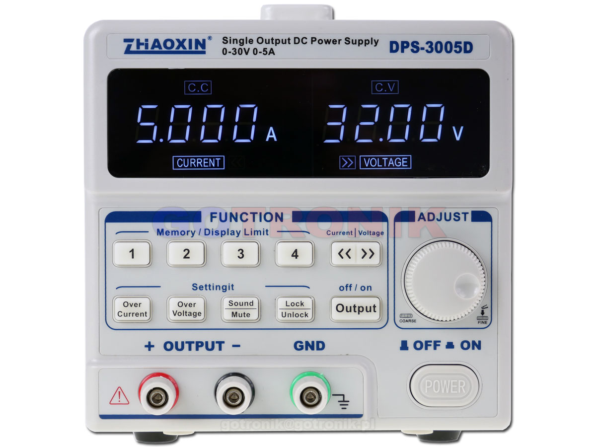 DPS-3005D zasilacz laboratoryjny 0-32V 0-5A | elecena.pl - wyszukiwarka ... DPS-3005D zasilacz laboratoryjny 0-32V 0-5A | elecena.pl - wyszukiwarka ...